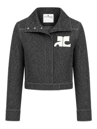 Courr&egrave;ges Jeansjacke - Schwarz