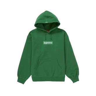 SUPREME unisex, Sweatshirts et sweats &agrave; capuche, Vert, Taille: XL Box Logo Hooded SweaT-shirt