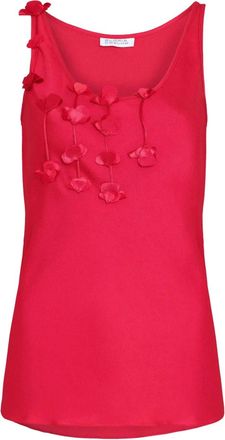 Gloria Coelho Bluse mit Blumenverzierung - Rot