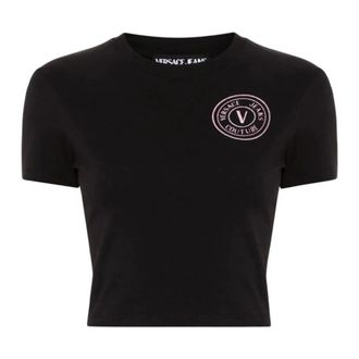 Versace Jeans Couture Modische T-Shirts und Polos - - Tops - Damen - Schwarzk - 2XS
