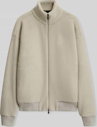 HUGO BOSS Regular Fit Teddyjacke mit Zweiwege Rei&szlig;verschluss