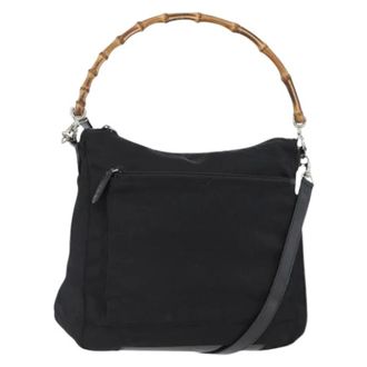 Gucci Sac &agrave; main en nylon Pre-owned - Femme - Pre-owned - Noir - Taille: ONE Size