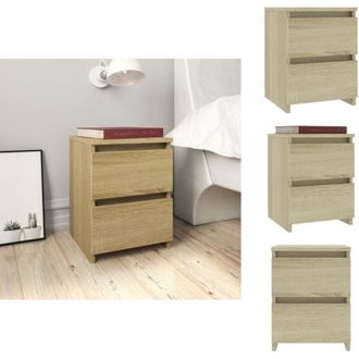 vidaXL Nachttisch Sonoma-Eiche 30x30x40 cm Holzwerkstoff - Nachtisch - Nachttisch - Holzwerkstoff - Sonoma-Eiche - Wohnraum