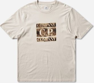 C.P. Company Men s 30/1 Jersey Graphic T-Shirt Frozen Dew