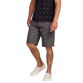 Volcom Vmonty Chino Shorts - 22 Outseam, Relaxed Fit, Durable Cotton Fabric décontracté, Gris foncé chiné, 32 Homme