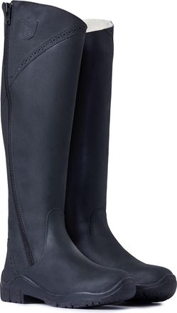Horze Damen Leder Winterreitstiefel Aspen, Thermo Reitstiefel Leder, Winter Reitstiefel aus Leder, Schwarz, 38R