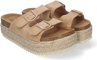 Shoes & Blues Sandales &agrave; plateforme pour femme, confortables et &eacute;l&eacute;gantes, doubl&eacute;es en jute, avec plante anatomique, fermeture &agrave; boucles, id&eacute;ales pour le printemps 