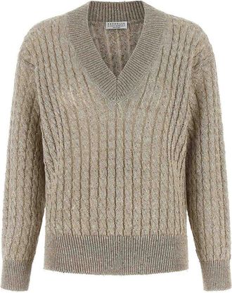 Brunello Cucinelli Rundhalspullover - Beige
