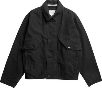 Norse Projects Homme, Vestes, Noir, Taille: L Vandel Herringbone Twill Flight Jacket