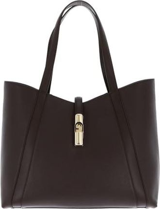 Furla Cuir sac shopper Goccia Tote Bag Cioccolato marron foncé