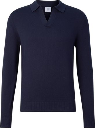Bogner Strick-Polo-Longsleeve Garry f&uuml;r Herren - Navy-Blau - 3XL
