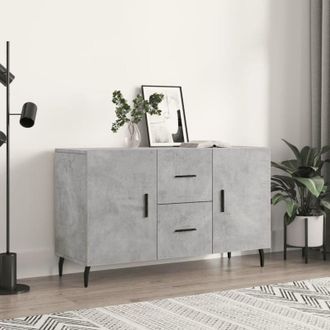 vidaXL Buffet gris b&eacute;ton 100x36x60 cm bois ding&eacute;nierie Vidaxl