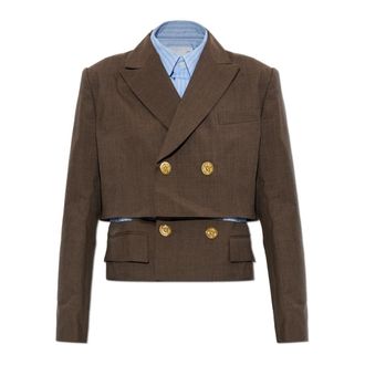 sacai Damen, Jacken, Braun, SGr&ouml;&szlig;e