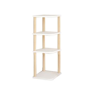 Generic 4-8-stufiges Eck-B&uuml;cherregal, B&uuml;cherregal aus Holz, hohes, schmales B&uuml;cherregal, geeignet for die Aufbewahrung von B&uuml;chern, Fotoalben und Dekorationsg