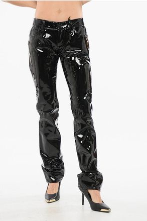 Dsquared2 5-Pocketed Low Rise Eco Patent Leather Pants size 36