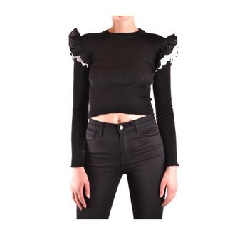 Philosophy di Lorenzo Serafini Schwarze Baumwollstrickware Fr&uuml;hling/Sommer - - Knitwear - Damen - Schwarzk - M