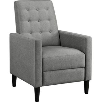 Yaheetech Yaheetech - Fauteuil Inclinable de Relaxation Petit Canapé Fauteuil Convertible avec pieds 1 Place en 3 Positions Dossier Capitonné, pour Salon