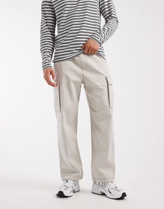 Hollister Pantalon de peintre baggy style ann&eacute;es 2000 - Cr&egrave;me-Blanc