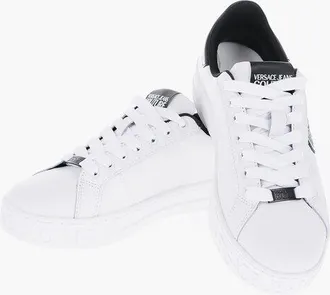 Versace JEANS COUTURE Textured Leather COURT 88 Sneakers with Contra size 44