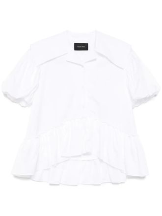 Simone Rocha chemise à col marin - Blanc