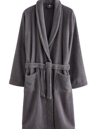 Next Homme Peignoir en tissu &eacute;ponge et coton Gris anthracite XL