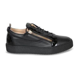 Giuseppe Zanotti Homme, Chaussures, Noir, Taille: 43 EU Baskets basses en cuir verni