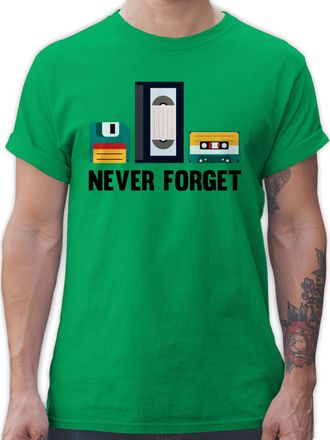 Shirtracer T-Shirt Herren - Nerd Geschenke - Never Forget - XXL - Gr&uuml;n - geekshirt zocker Tshirt nerdige Shirts zocken Shirt Gaming-Shirt Gamer f&uuml;r m&auml;nner Gesche