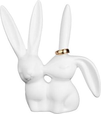 Creative Co-op Creative Co-Op Ceramic Bunny Rabbit Ring Holder