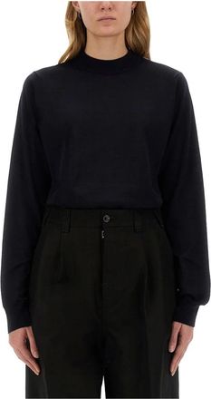 Maison Margiela Femme, Pulls, Bleu, Taille: 40 FR Crewneck