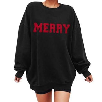 Generic Pull Noel Femme Moche Sweat-Shirt De NoëL pour Femme Col Rond Manches Longues en Polaire Douce Confortable Design Festif IdéAl pour Les FêTes