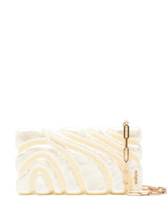 Cult Gaia Aura Clutch mit Kettenriemen - Nude