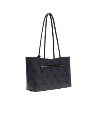 Guess Womens Tote Bag Coal Logo Polyurethane - Tote-Bags