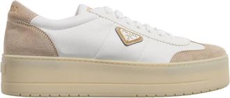 Prada Low-Top Sneaker - Downtown Bold - Gr. 40 (EU) - in Beige - f&uuml;r Damen