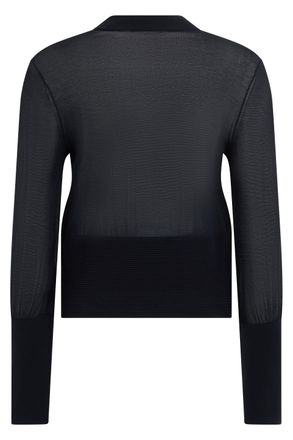 Frame Denim Womens Sweater Lightweight Knit Black Cotton