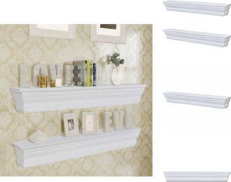 vidaXL Wandregale Aaliyah 2 Stk. Wei&szlig; - Wandregale - Regal - Holzregal - Badezimmerregal - Wohnraumdeko
