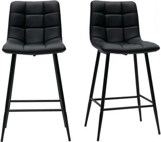 Miliboo Miliboo - Tabourets de bar design noirs H65 cm (lot de 2) maxwell