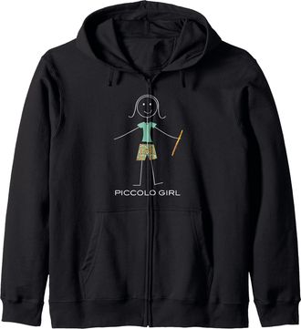 Whyitsme Design Lustige Piccolo Girl Piccolo Playerin f&uuml;r Frauen Kapuzenjacke