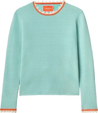 La DoubleJ Texturierter Strickpullover - Grün