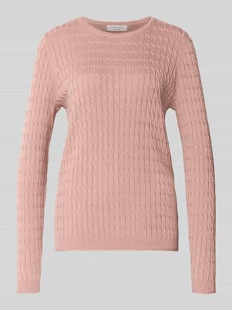 Christian Berg Slim Fit Strickpullover mit Zopfmuster
