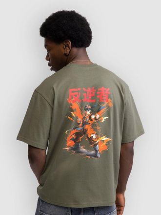 Redefined Rebel CCAnime Fight Oversized Fit T-Shirt thyme