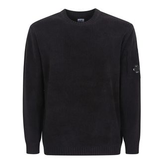 C.P. Company Baumwoll-Chenille Rundhalspullover - - Knitwear - Herren - Schwarzk - M