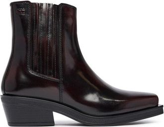 Tommy Jeans Klassische Stiefeletten Tjw Brushed Leather Cowboy Boots EN0EN03077 Dunkelbraun