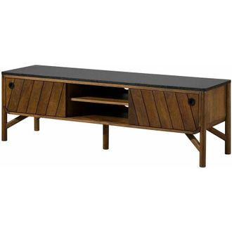 Massivmoebel24 TV-Board Mango 160x45x50 braun ge&ouml;lt / dunkler Granit los angeles 101