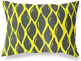 Bonamaison Le Jardin du Lin Kissenbezug Zierkissenbezug Neongelb-Rauch Kissenbezug, Für Bett, Auto, Sofa, Haus, Wohnzimmer, Schlafzimmer, Dekoration, 45x60 Cm - 