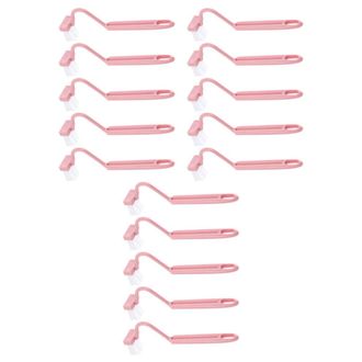 BESPORTBLE Lange Gebogene Toilettenb&uuml;rste aus Kunststoff mit S F&ouml;rmigem Kopf 15 St&uuml;ck Badezimmer Reinigungsset Wandhalterung f&uuml;r Gr&uuml;ndliche Reinigung Ecken