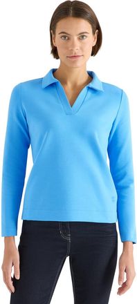 Cecil Poloshirt in Unifarbe Fountain Blue XXL