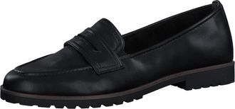 Tamaris Damen Loafer flach, schwarz, 38 EU