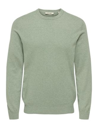 Only & Sons Herren Onsloui Reg 12 Mel Crew Knit Noos, Iceberg Green, Large