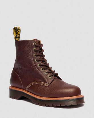 Dr. Martens 1460 Wild Grain Leder Stiefel in Braun, Gr&ouml;&szlig;e: 36