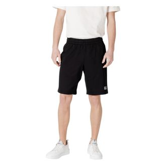 Emporio Armani Schwarze Baumwollshorts mit Vordertaschen - - Shorts - Herren - Schwarzk - L